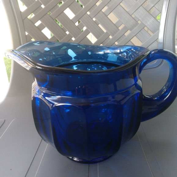Vintage | Dining | Vintage Cobalt Blue Pitcher Drinkware Country ...